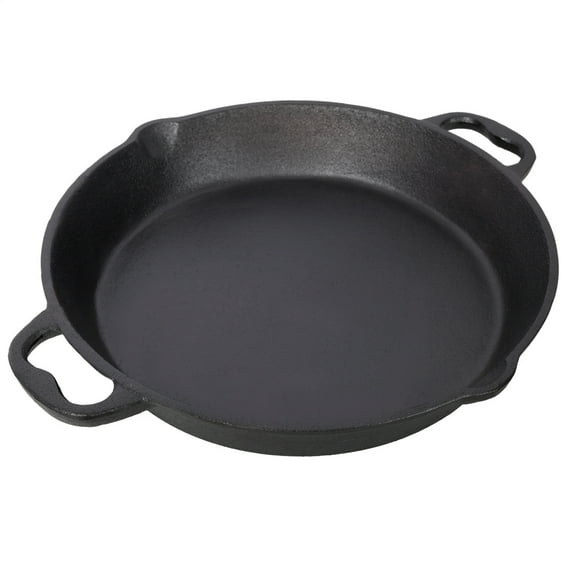 17inch Pre-Seasoned Cast Iron Skillet, Cast Iron Pan,Dual Assist ...