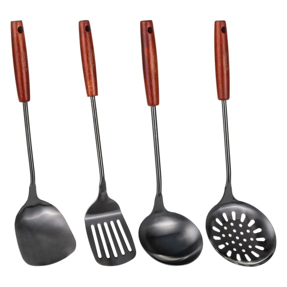 17inch Wok Spatula And Ladle Skimmer Spoon Slotted Turner Set 304 ...