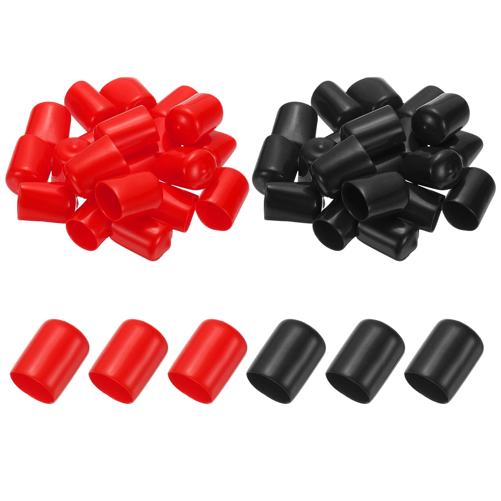 17mm ID Rubber End Caps, 40 PCS Rubber Caps High Temp Rubber Tips Screw ...