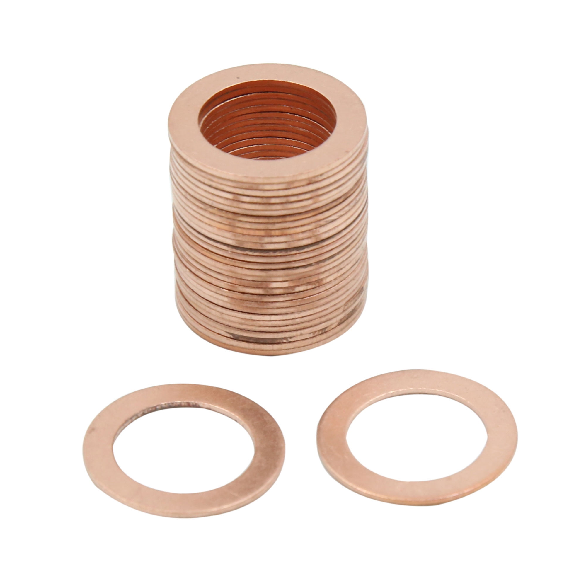 17mm Inner Dia Copper Crush Washers Flat Sealing Gaskets Plate Rings ...