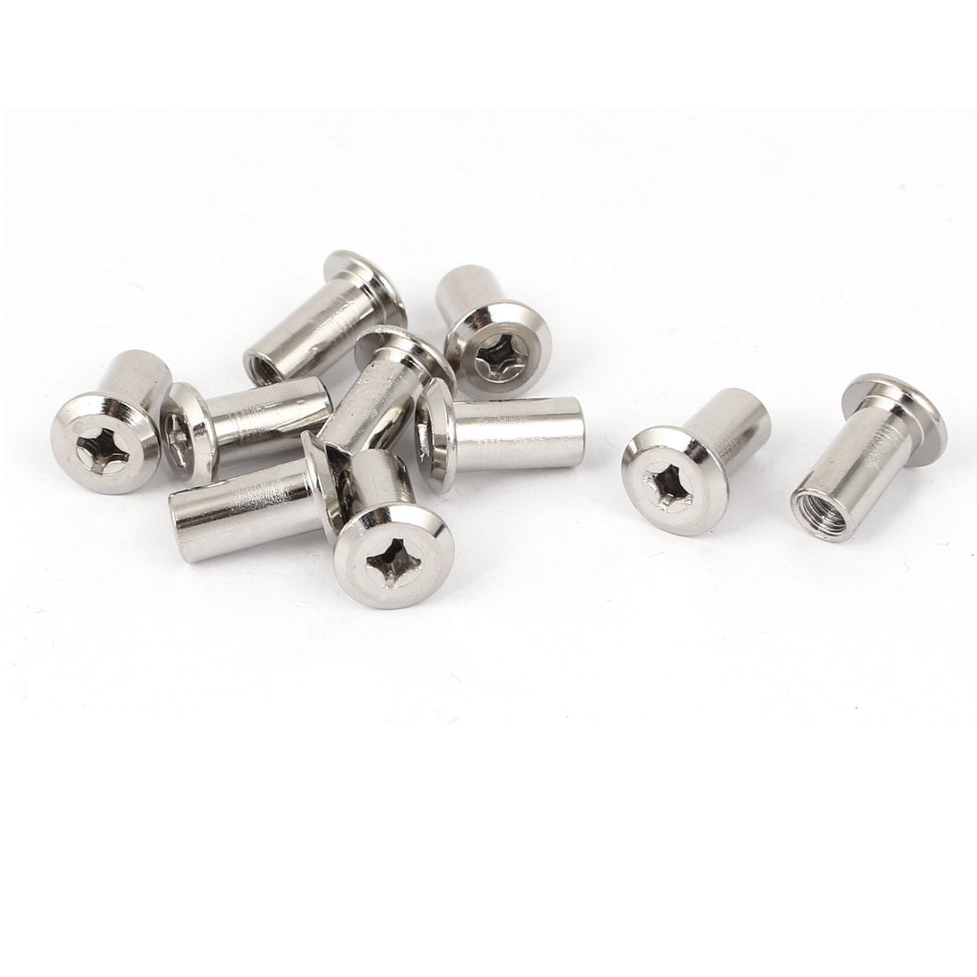 17mm x 6mm Rivet Head Socket Dowel Nuts 10 Pcs - Walmart.com