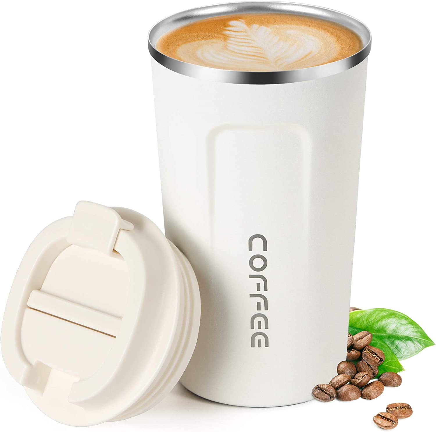 17oz (510ml) Vacuum Insulated Coffee Travel Mug, Leak proof Double Wall ...