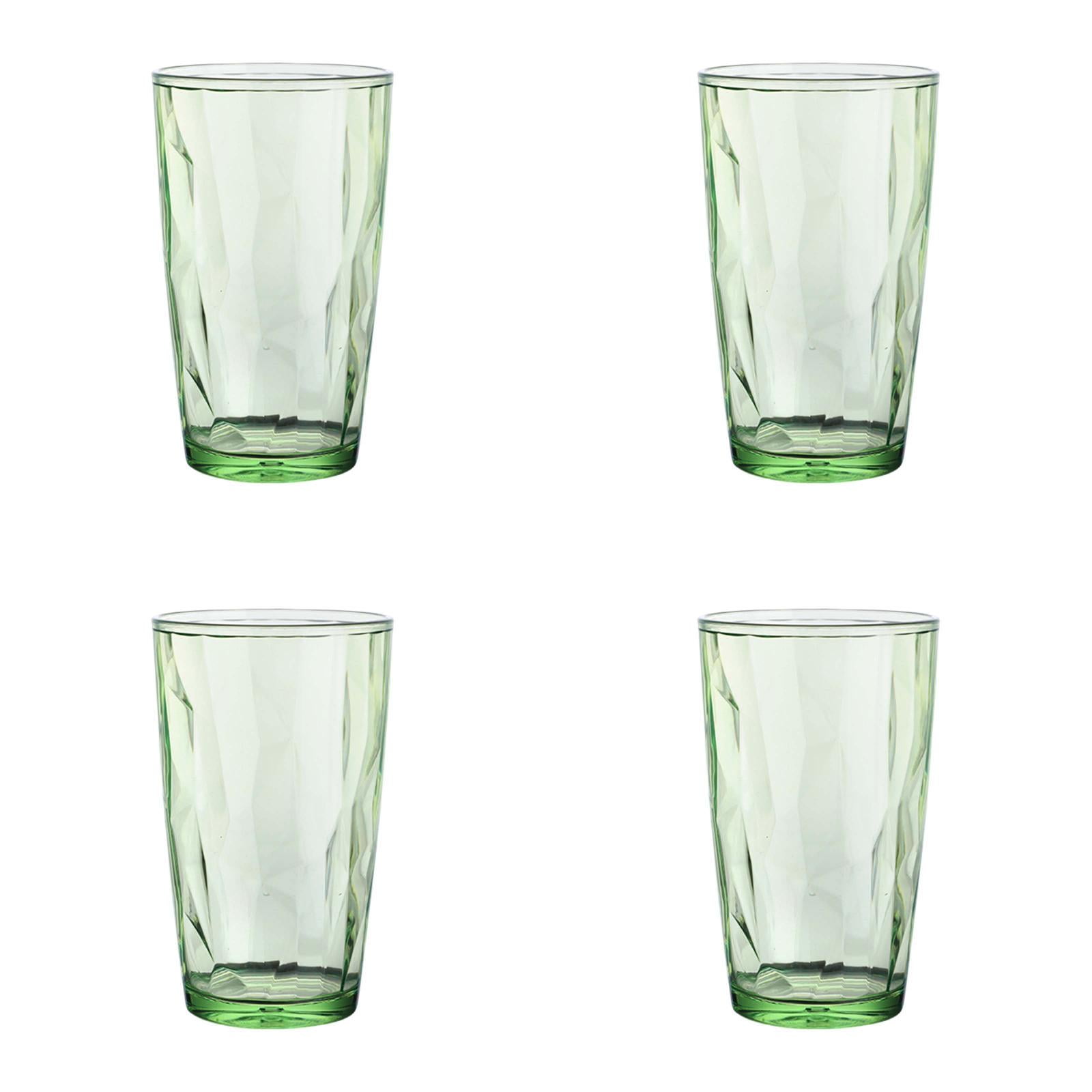 17oz Acrylic Drinking Glasses Set, Unbreakable Reusable Tumblers, BPA ...