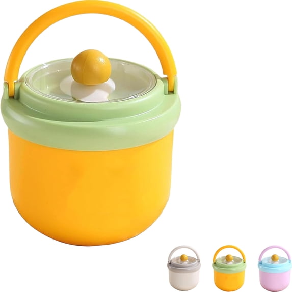 17oz Portable Lunch Food Jar with Handle ＆tableware, Sus 304 Stainless ...