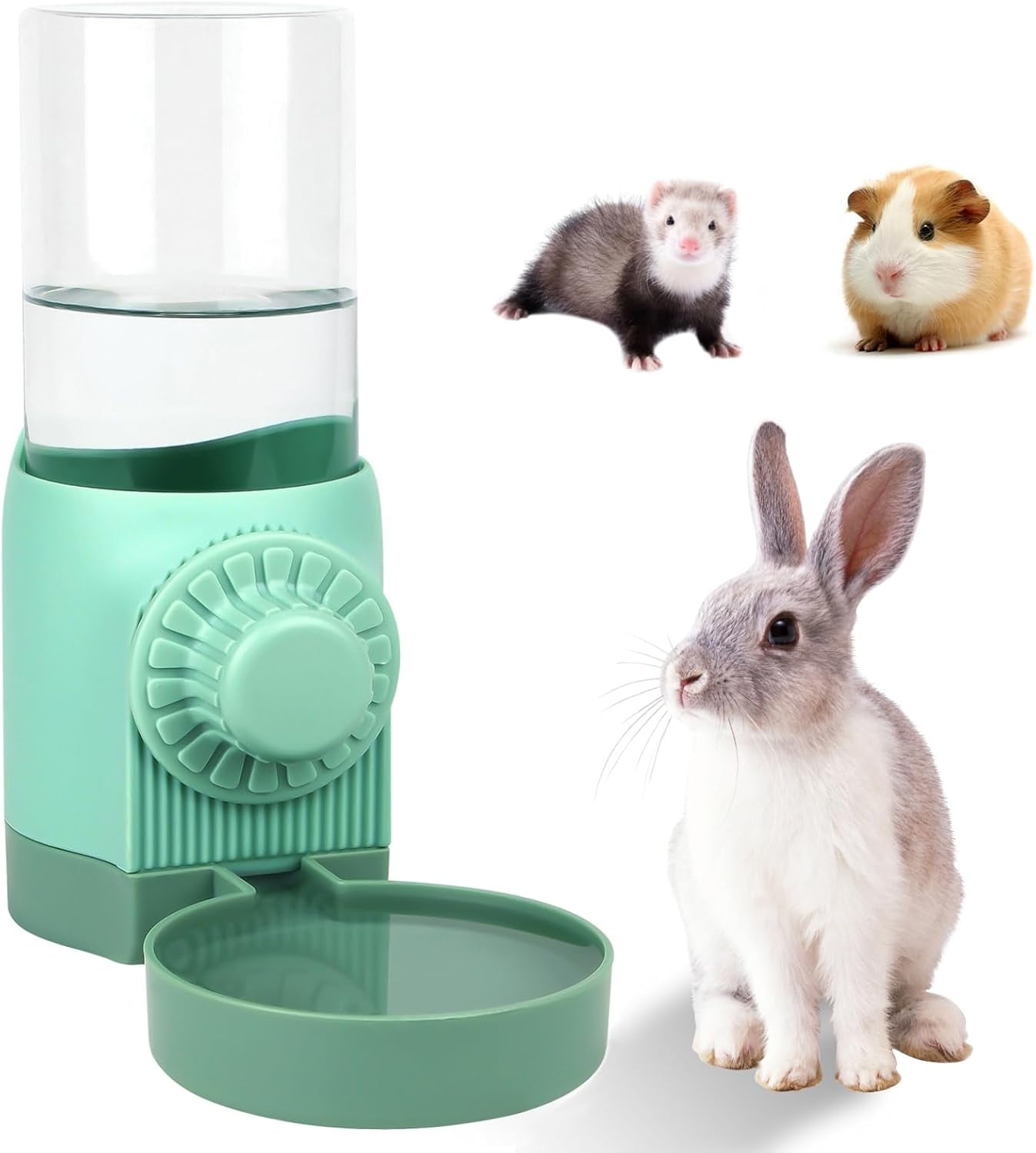 17oz Rabbit Water Bottle for Cage, No Drip Guinea Pig Water Bottle ...