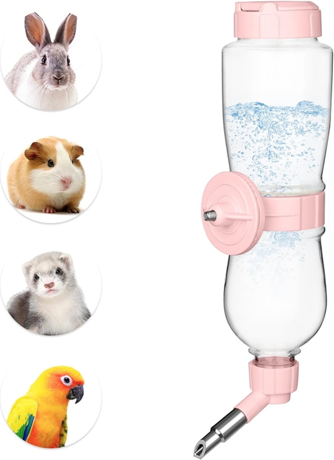 JOWNEEL 17oz Small Animal Water Dispenser for Parrots and Rodents ...