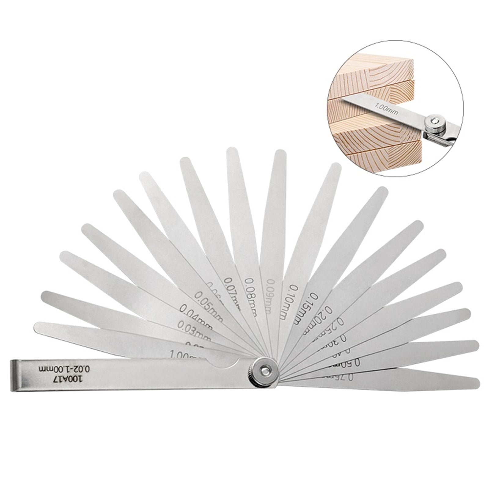 17pcs 100A Gauge Micrometer Stainless Steel Thickness Gauge Manual Gap ...