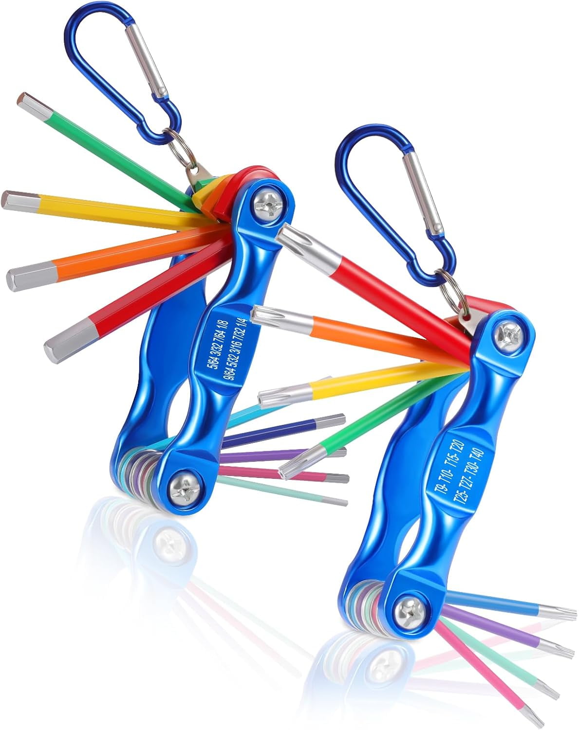 17pcs Folding Allen Wrench Set SAE & Star Sizes/Torx Wrench Set ...