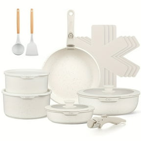 Camco Stainless Steel Nesting Cookware Set- Non Stick Pans and Pots ...