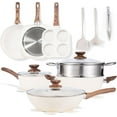 17pcs Pots and Pans Set, Nonstick and Non-Toxic Cookware Set with Stay ...