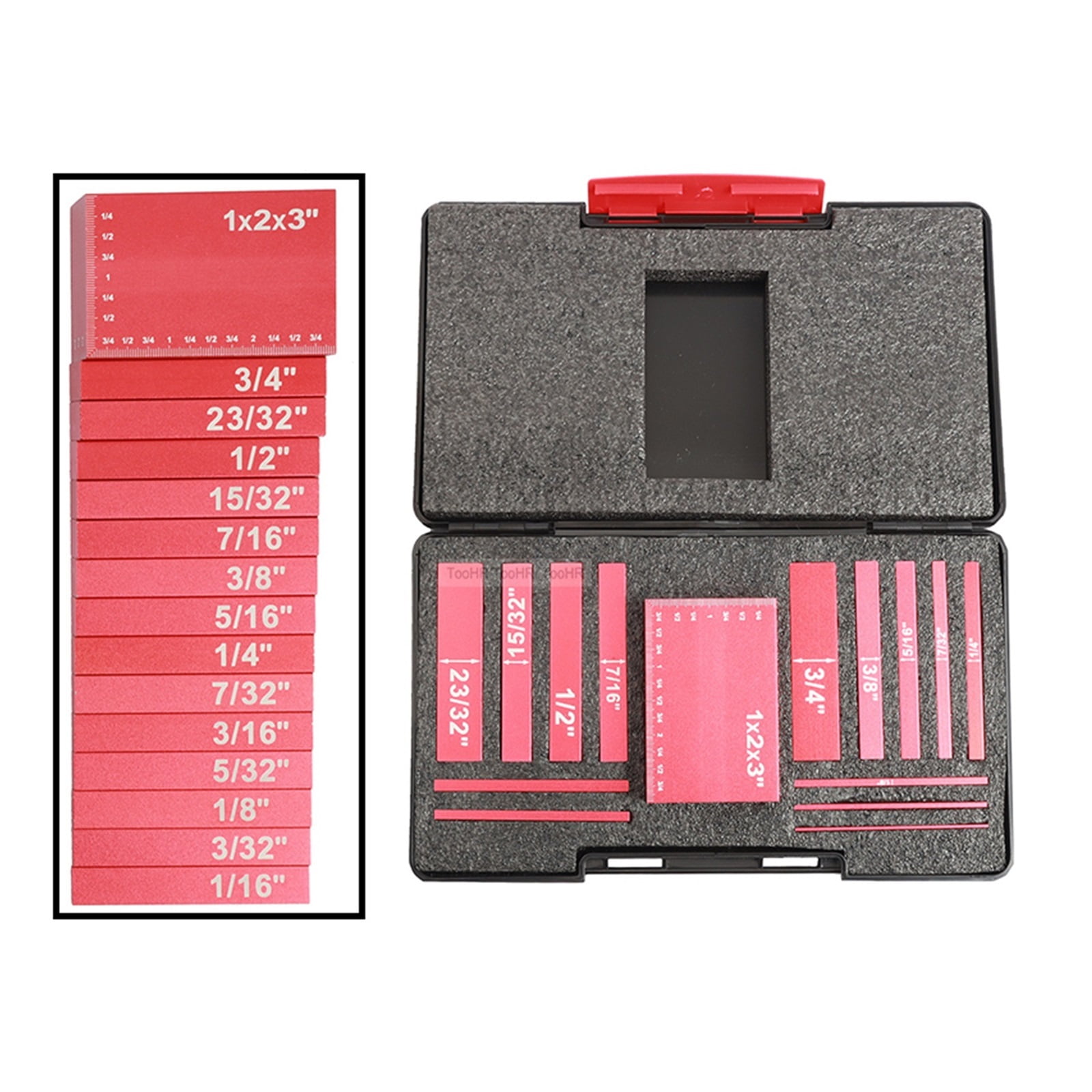 17pcs Setup Blocks Height Gauge Set Precision Aluminum Setup Bars For ...