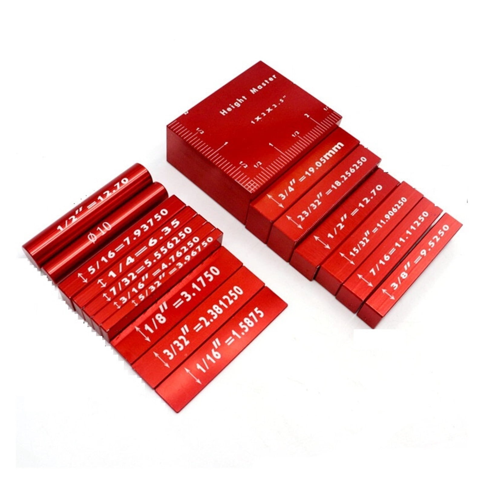 17pcs Setup Blocks Height Gauge Set Precision Aluminum Setup Bars For ...