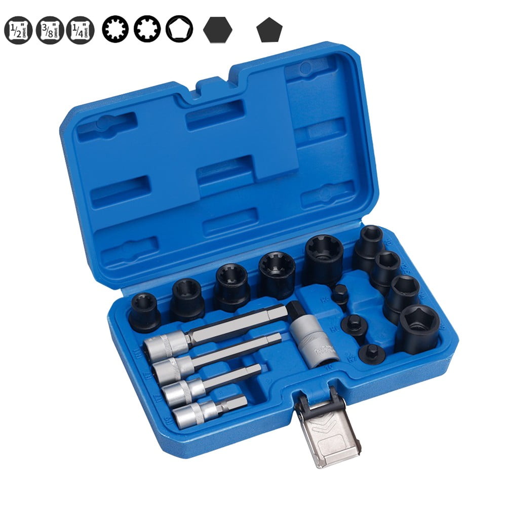 17pcs/set Brake Caliper Socket Wrench Set Tool 1/2 3/8inch Square ...