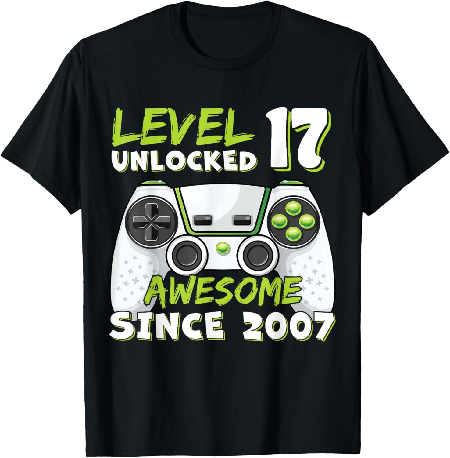 17th Birthday Decoration Men 17yr 17 Year Old Birthday T-Shirt ...