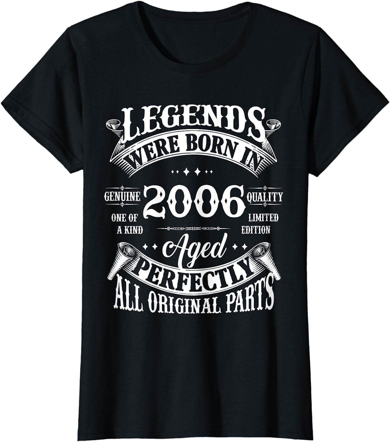 17th Birthday Tee Vintage Legends Born In 2006 17 Years Old T-Shirt ...
