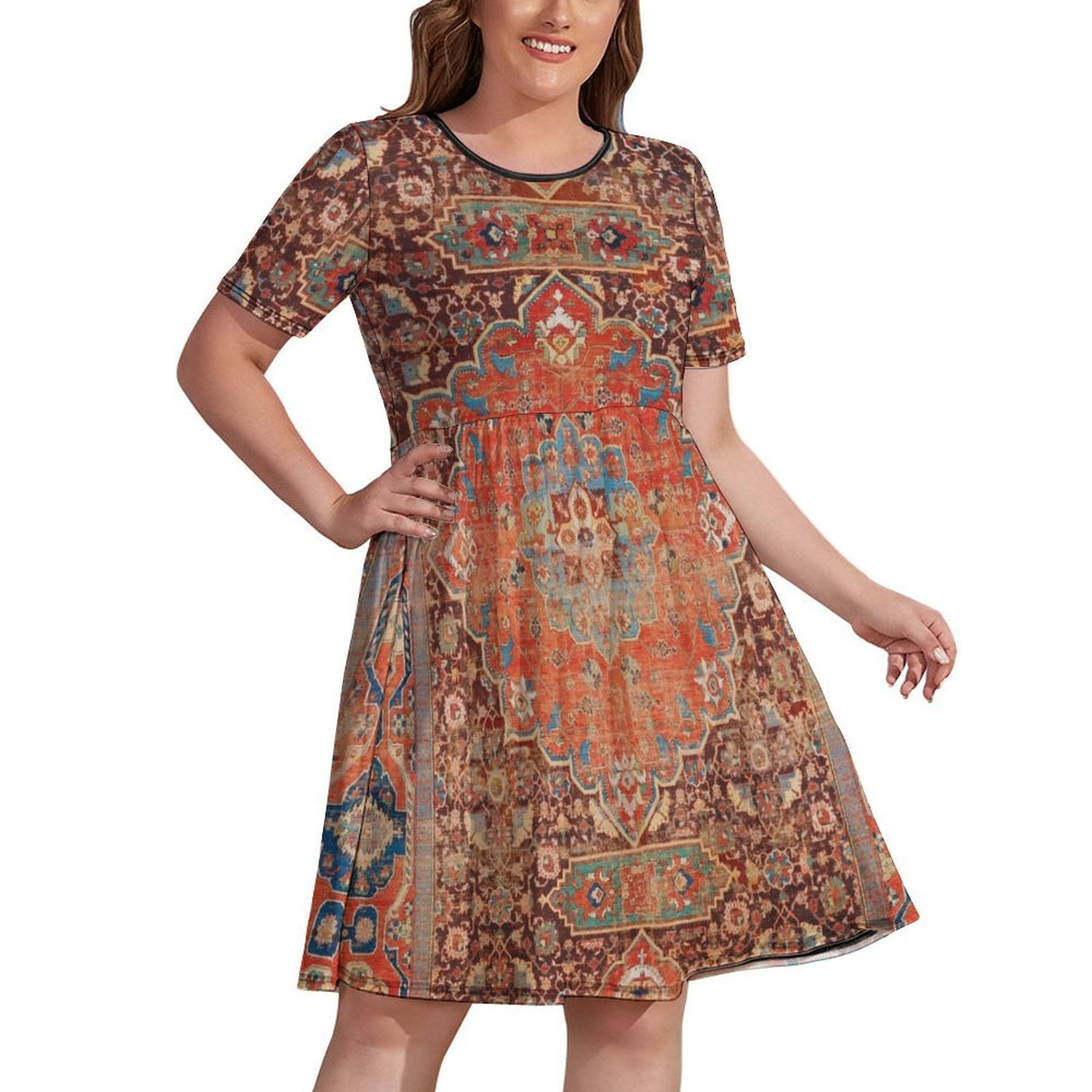 17th Century Persian Rug Print Dress sexy dress Long dress woman party ...