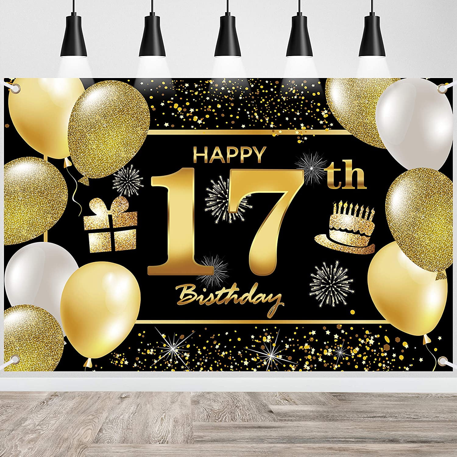 17th Happy Birthday Banner Birthday Decorations for Men Birthday Party ...