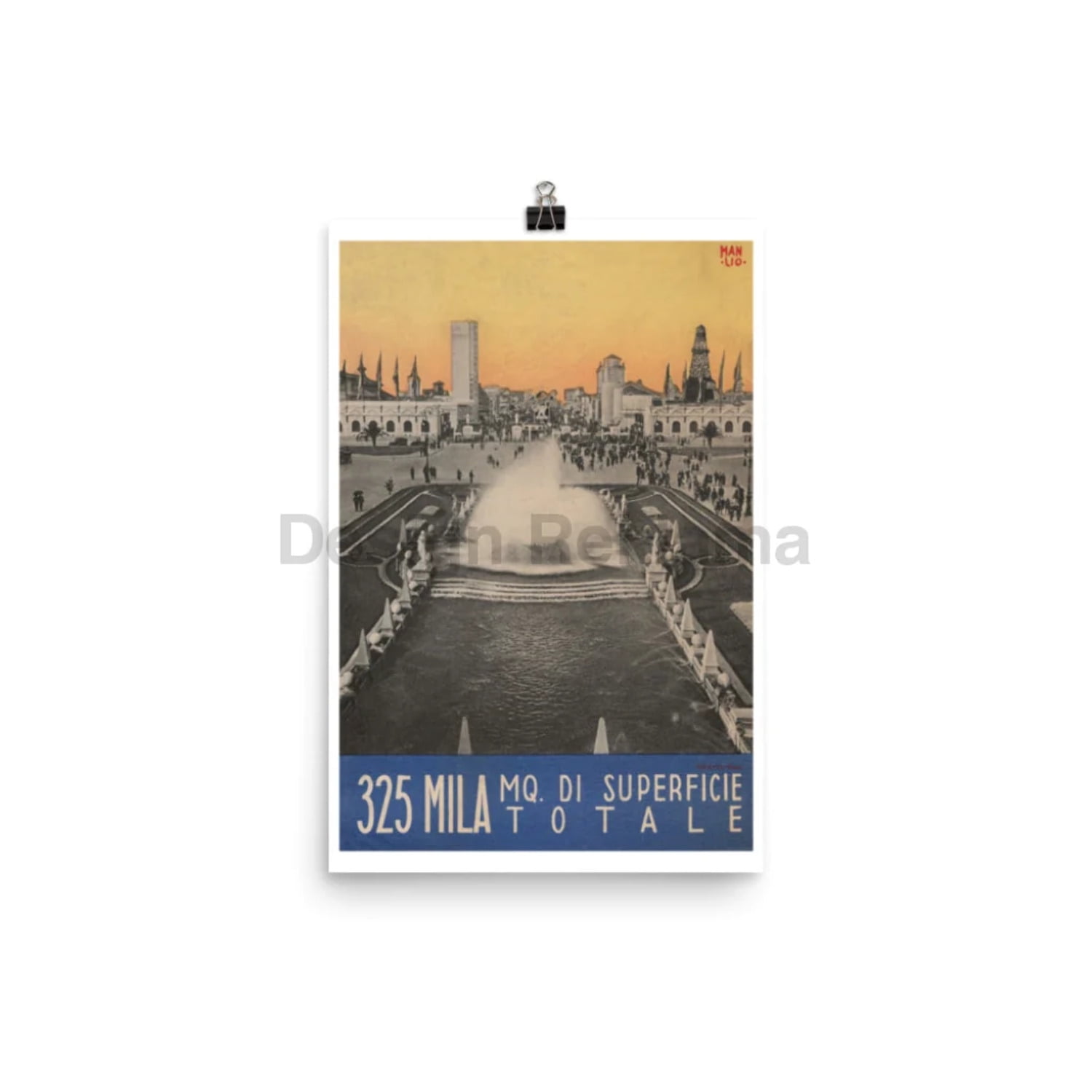 17th Milan, Italy Fair April 1935 Version 2. Unframed Vintage Travel ...