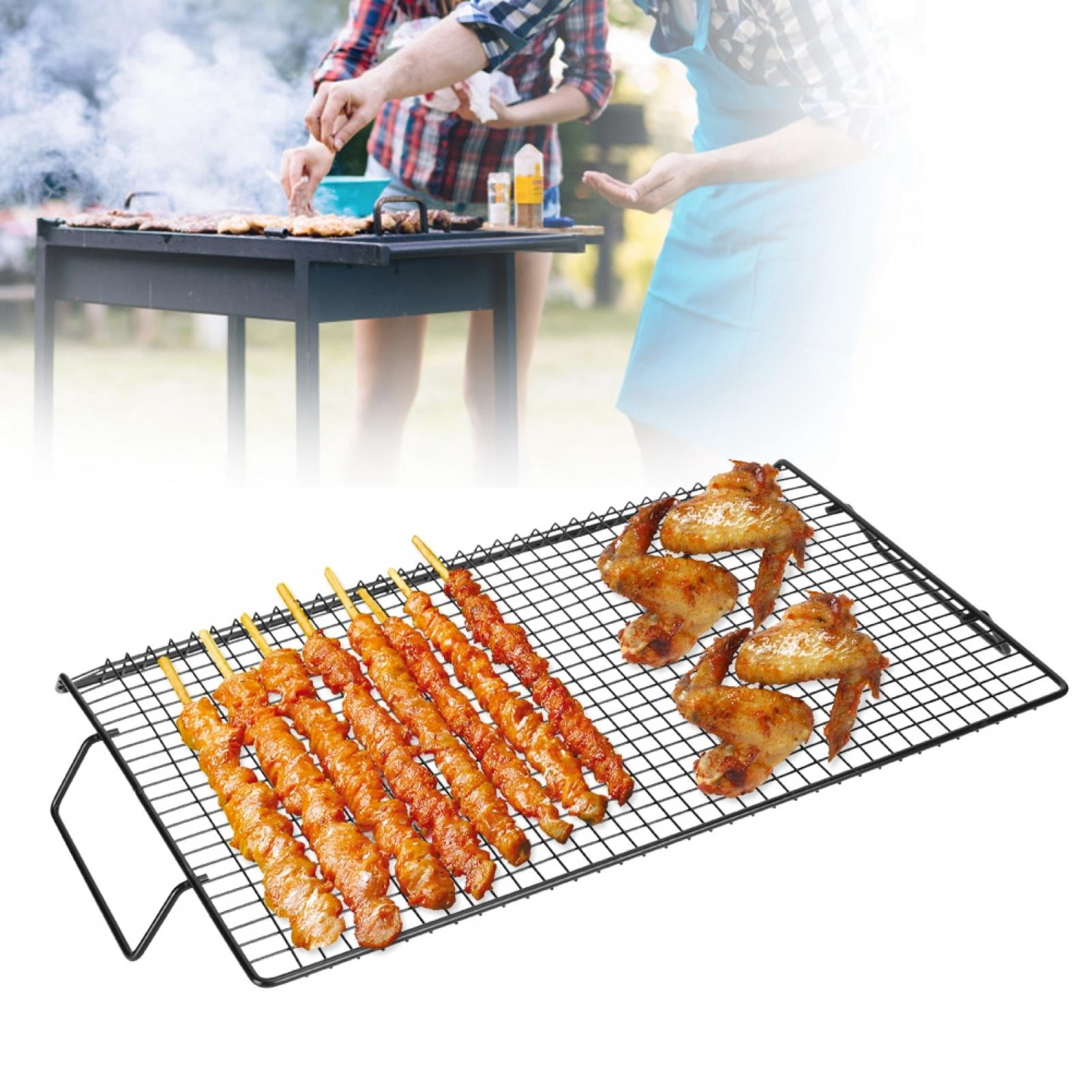 17x10 Inch Non-Stick BBQ Grill Net - Heavy Duty Iron Barbecue Grid for ...