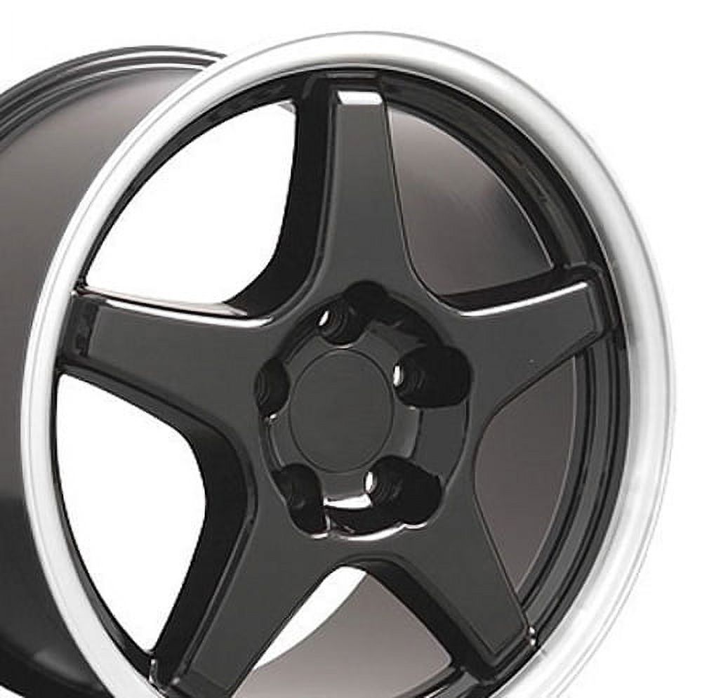 17x11/17x9.5 Wheels Fit Corvette, Camaro - ZR1 Style Black Rims ...