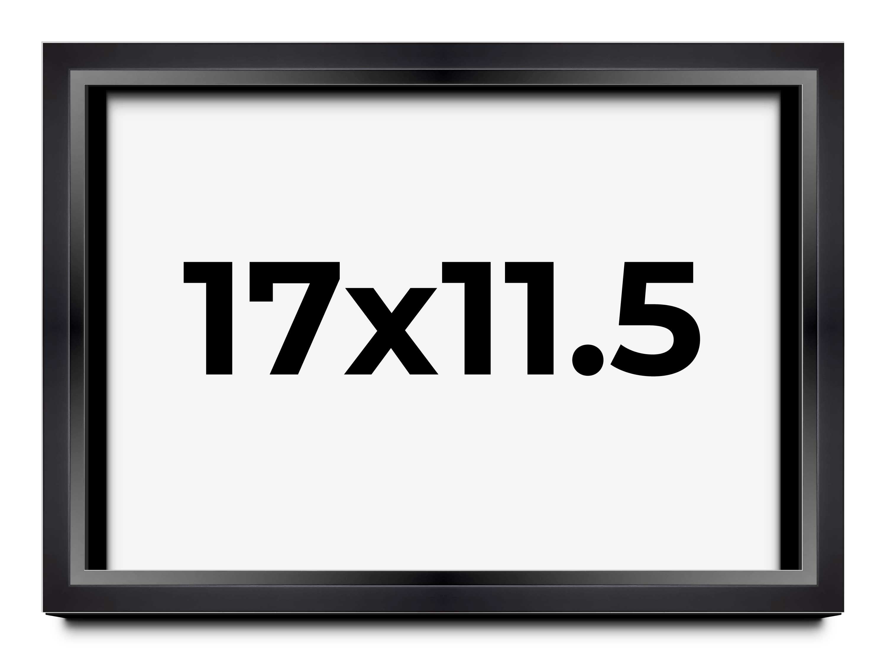 17x11.5 Black Shadowbox Frame - Interior Size 17x11.5x1.5 Inches - Made ...