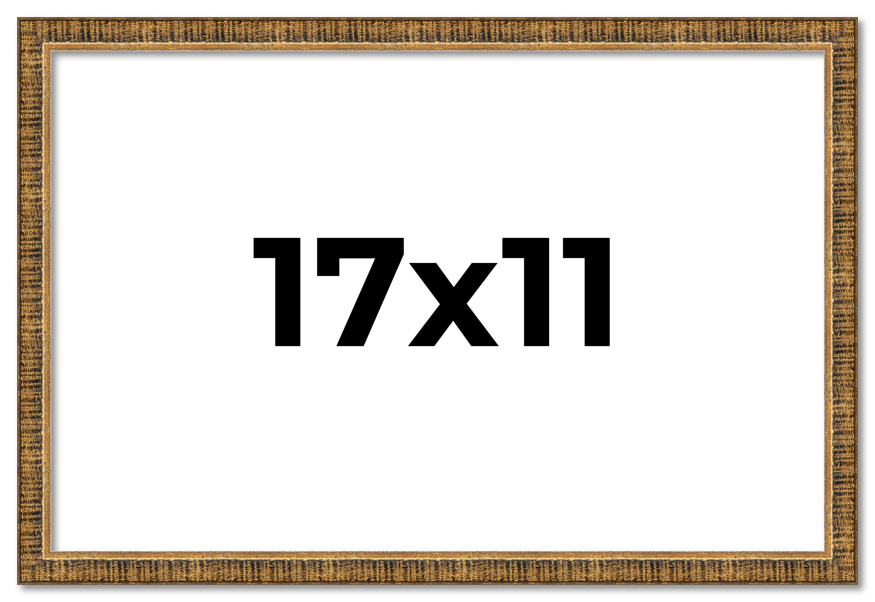 17x11 Frame Gold Solid Wood Picture Frame - Complete Modern Photo Frame ...
