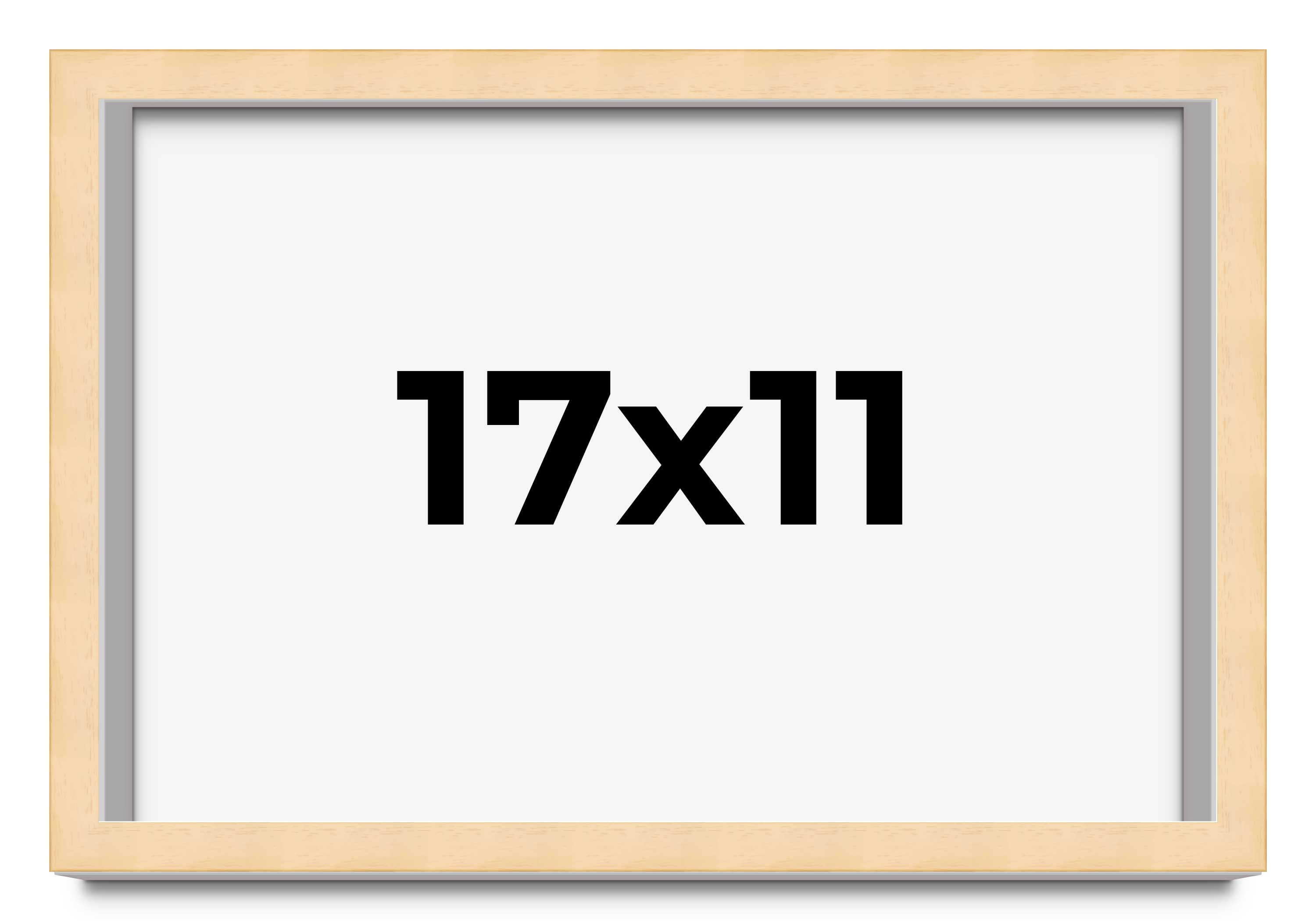 17x11 Shadow Box Frame Brown | 0.875 Inches Deep Real Wood Contemporary ...