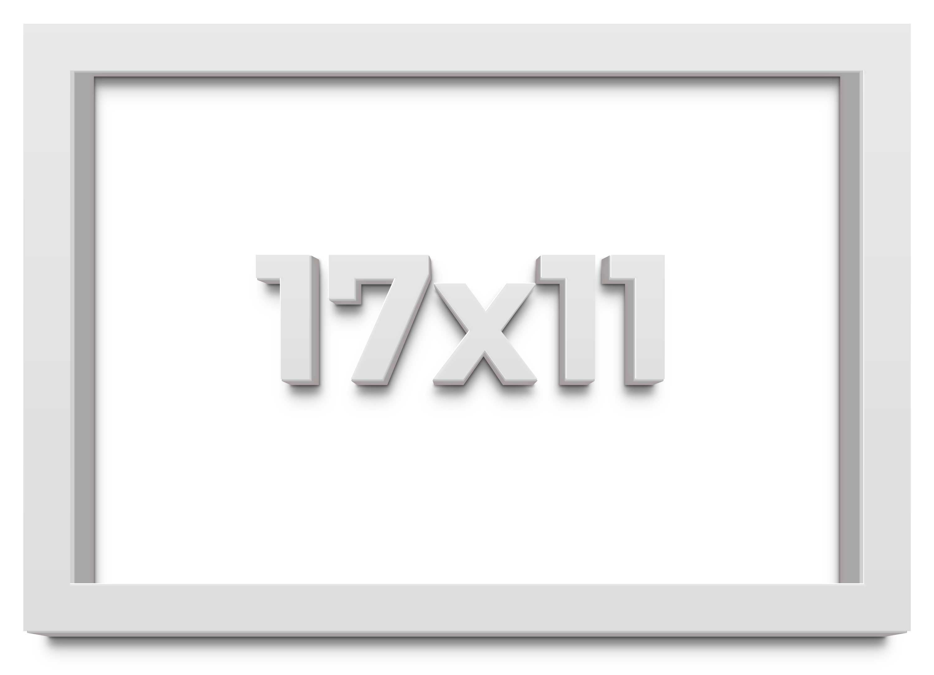 17x11 Shadow Box High Gloss White Display Frame | 1.625 Inches Deep | 1 ...