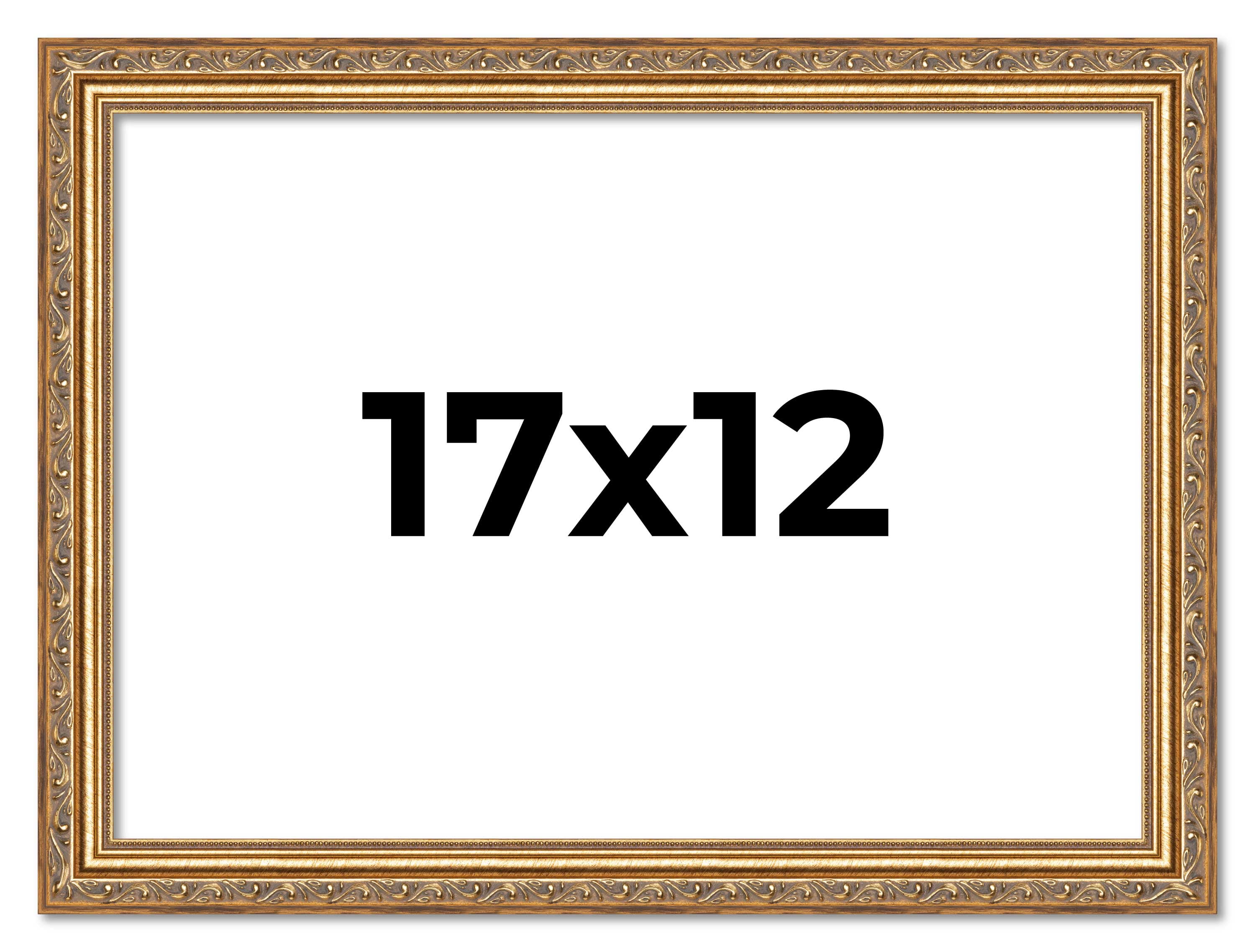 17x12 Frame Gold Solid Wood Picture Frame Width 1.25 Inches | Interior ...