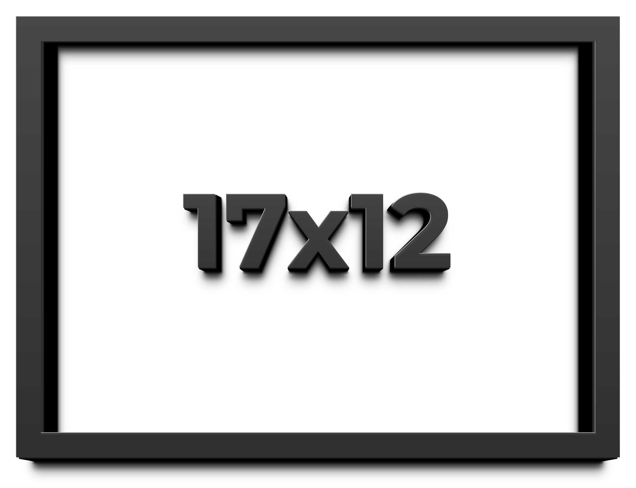 17x12 Shadow Box Frame Black | 1 inches Deep Real Wood Contemporary ...