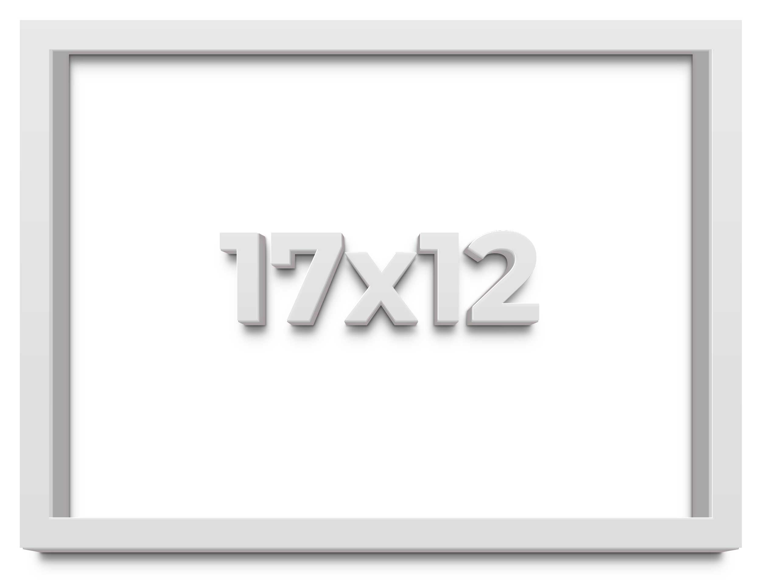 17x12 Shadow Box Frame White | 2 Inches Deep Real Wood Contemporary ...