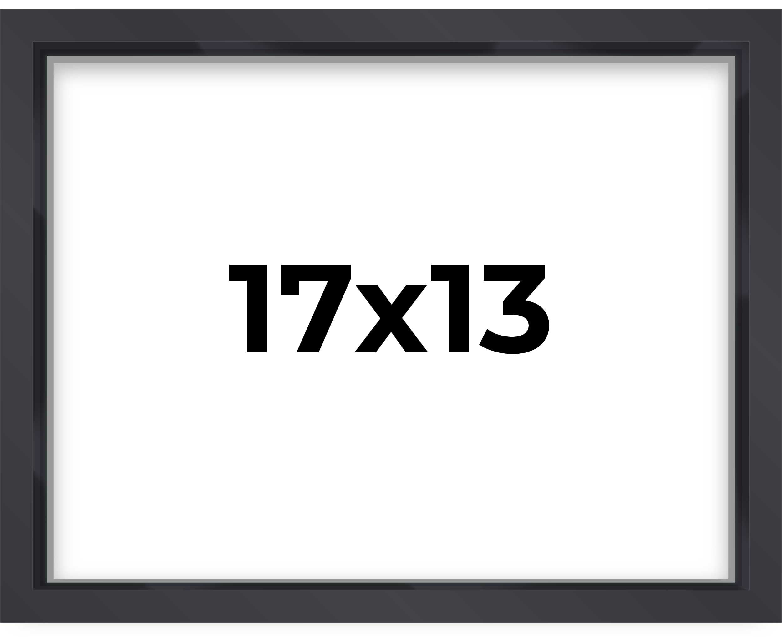 17x13 Black Shadowbox Frame - Interior Size 17x13 by 1 Inches - Made to ...