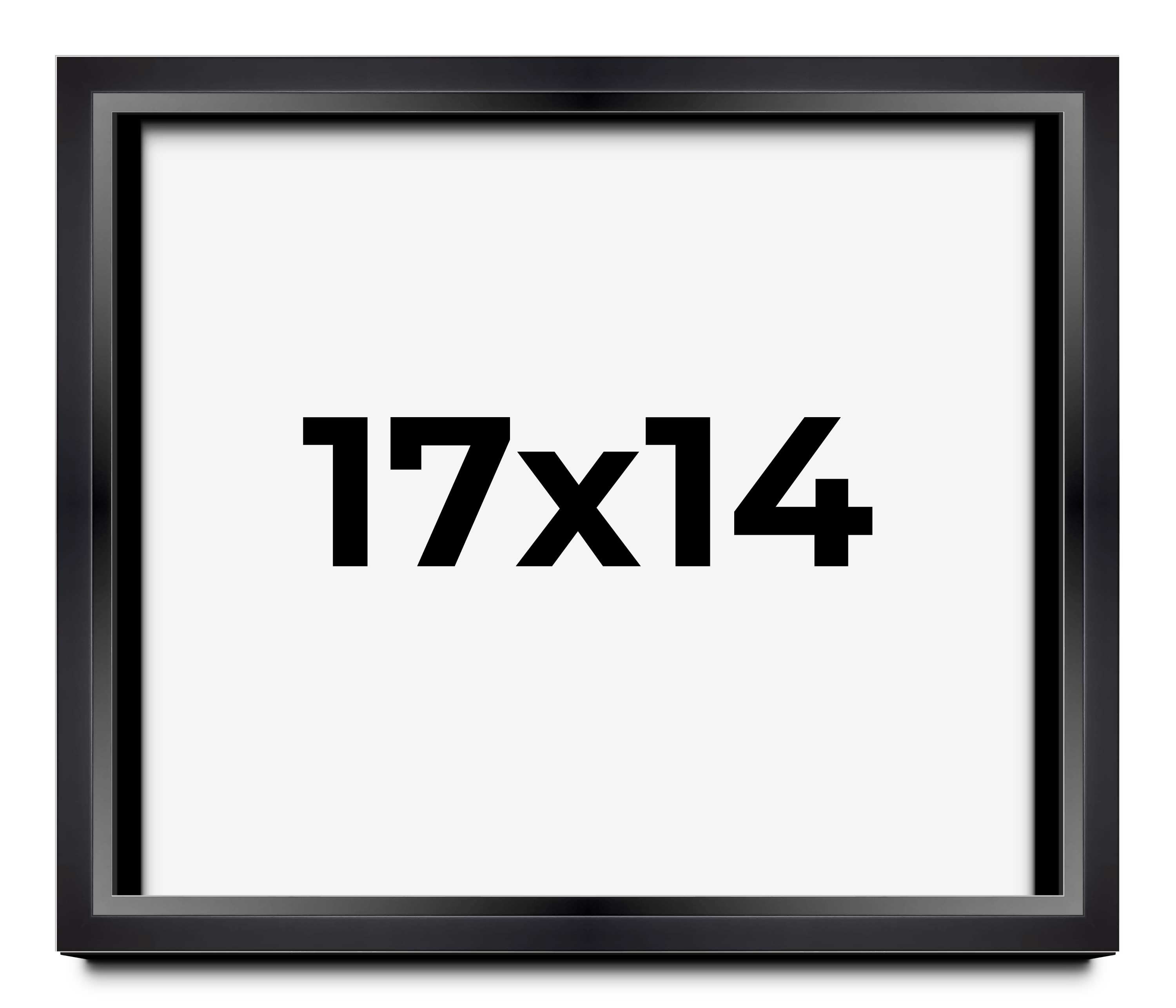 17x14 Black Shadowbox Frame - Interior Size 17x14 by 1.5 Inches - Made ...