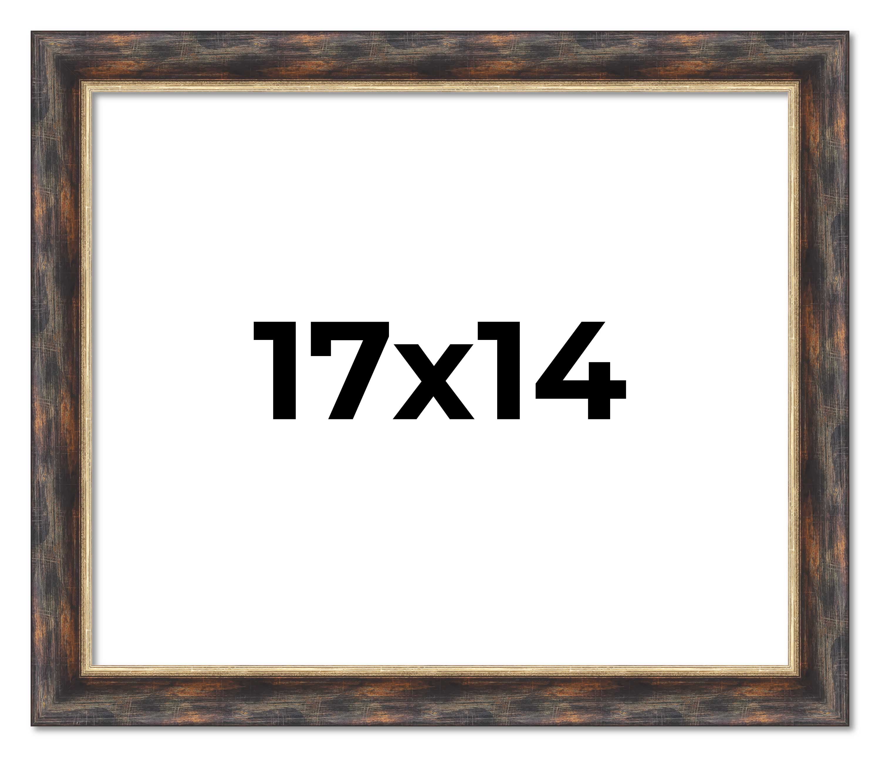 17x14 Frame Gold Real Wood Picture Frame Width 1.5 inches | Interior ...