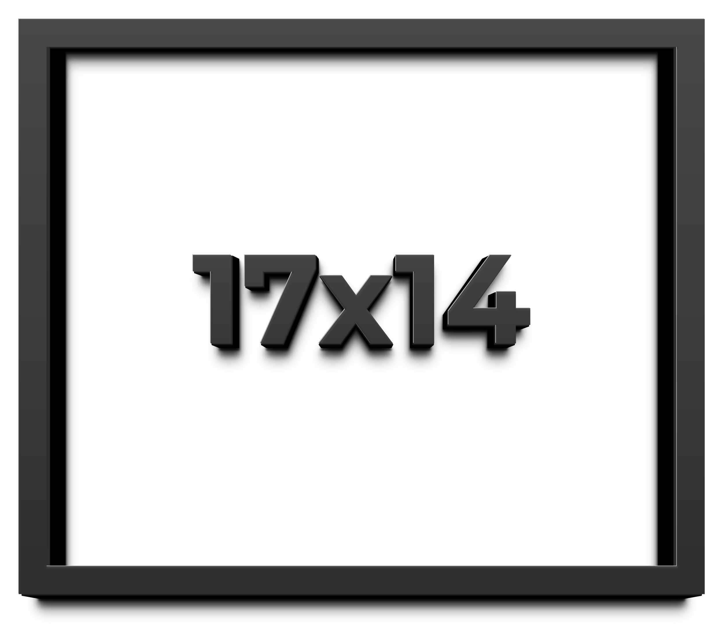 17x14 Shadow Box Frame Black | 1 inches Deep Real Wood Contemporary ...