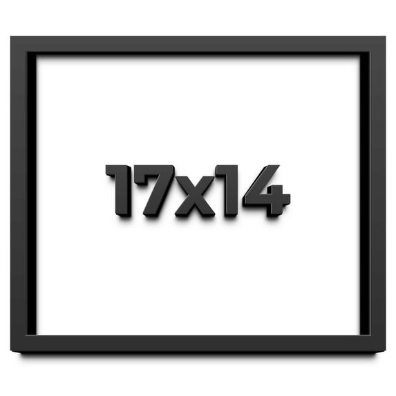 17x14 Shadow Box Frame Black | 1 inches Deep Real Wood Contemporary ...