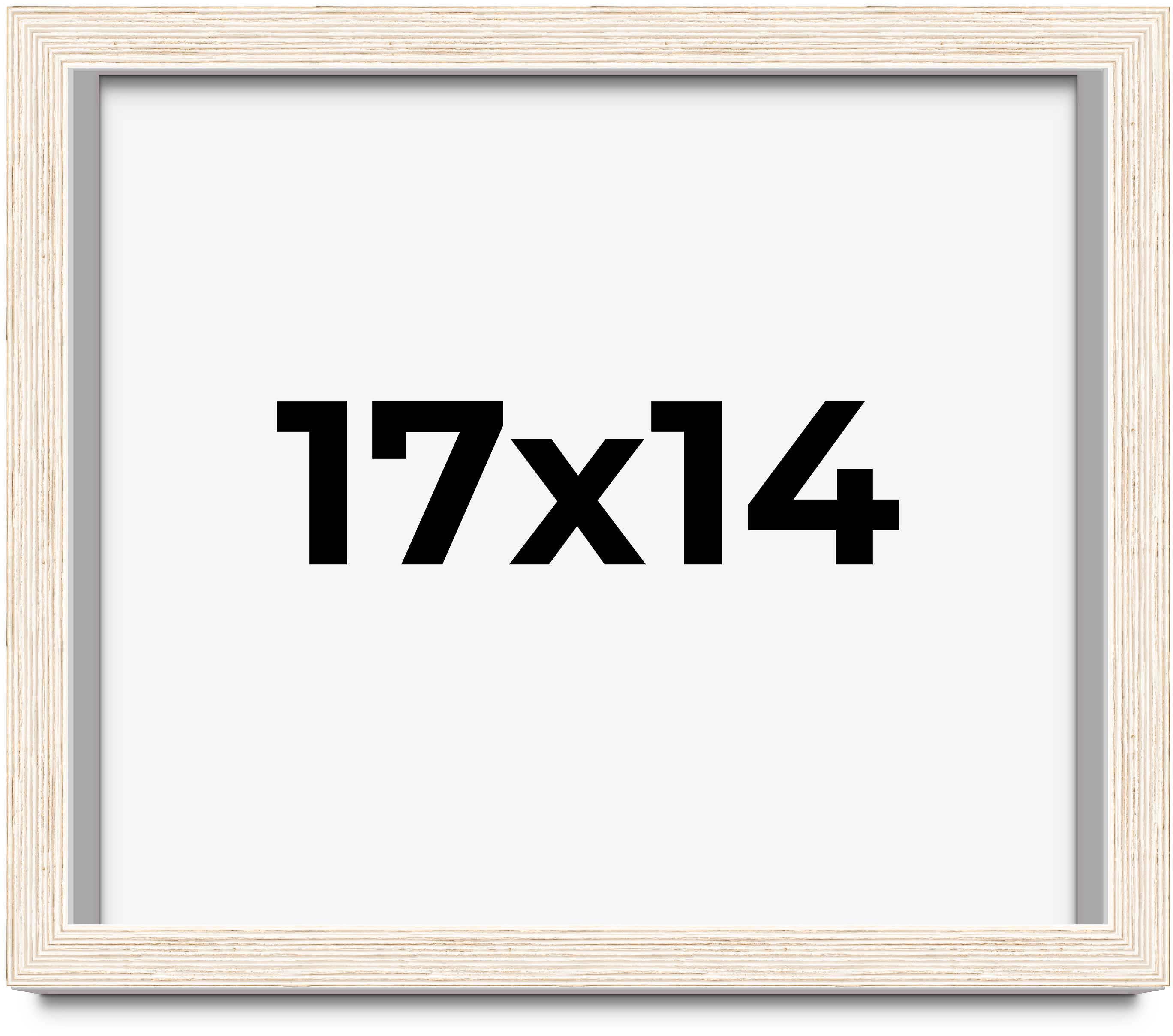 17x14 Shadow Box Frame White | 1.125 Inches Deep Real Wood Rustic ...