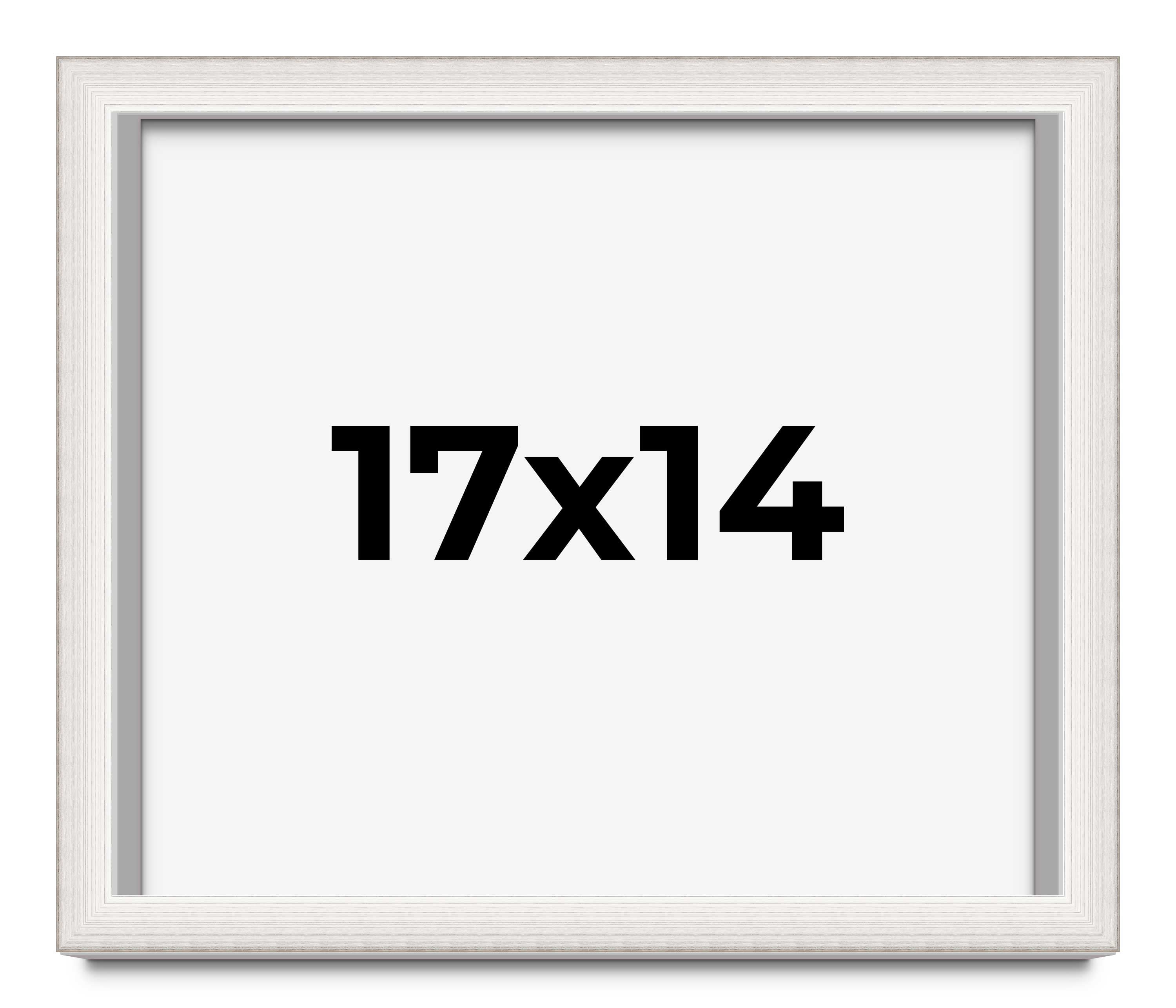17x14 Shadow Box Silver Brushed Striped Display Frame | 1.625 Inches ...