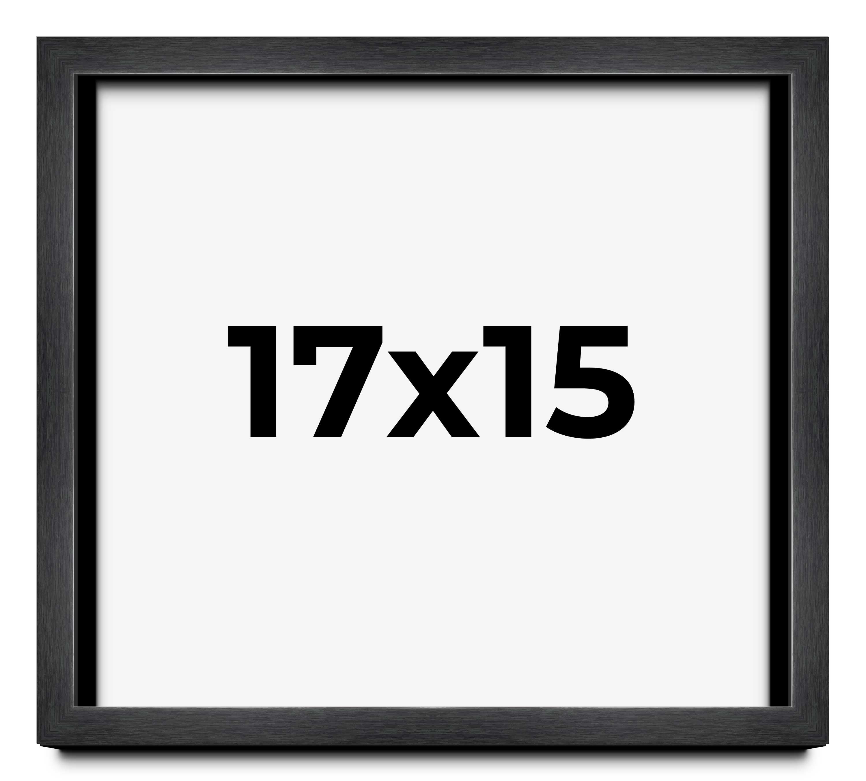 17x15 Black Shadowbox Frame - Interior Size 17x15 by 1 Inches - Made to ...