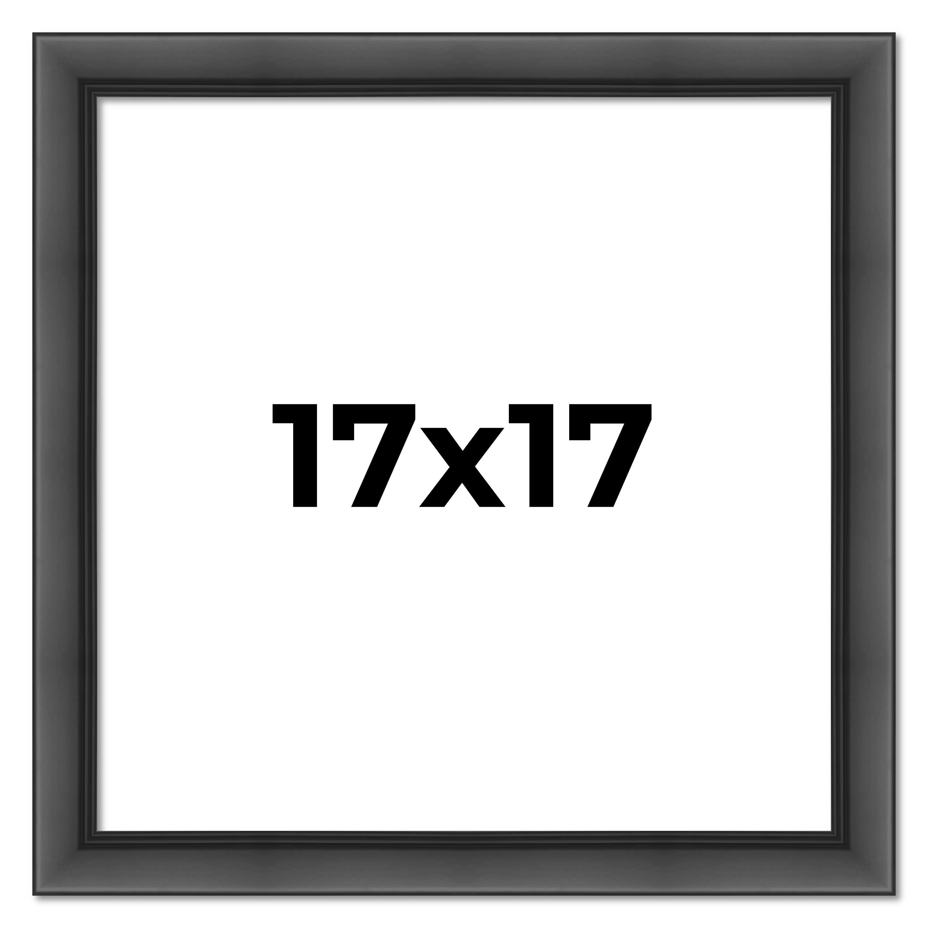 17x17 - 17 x 17 Contemporary Black Solid Wood Frame with UV Framer's ...