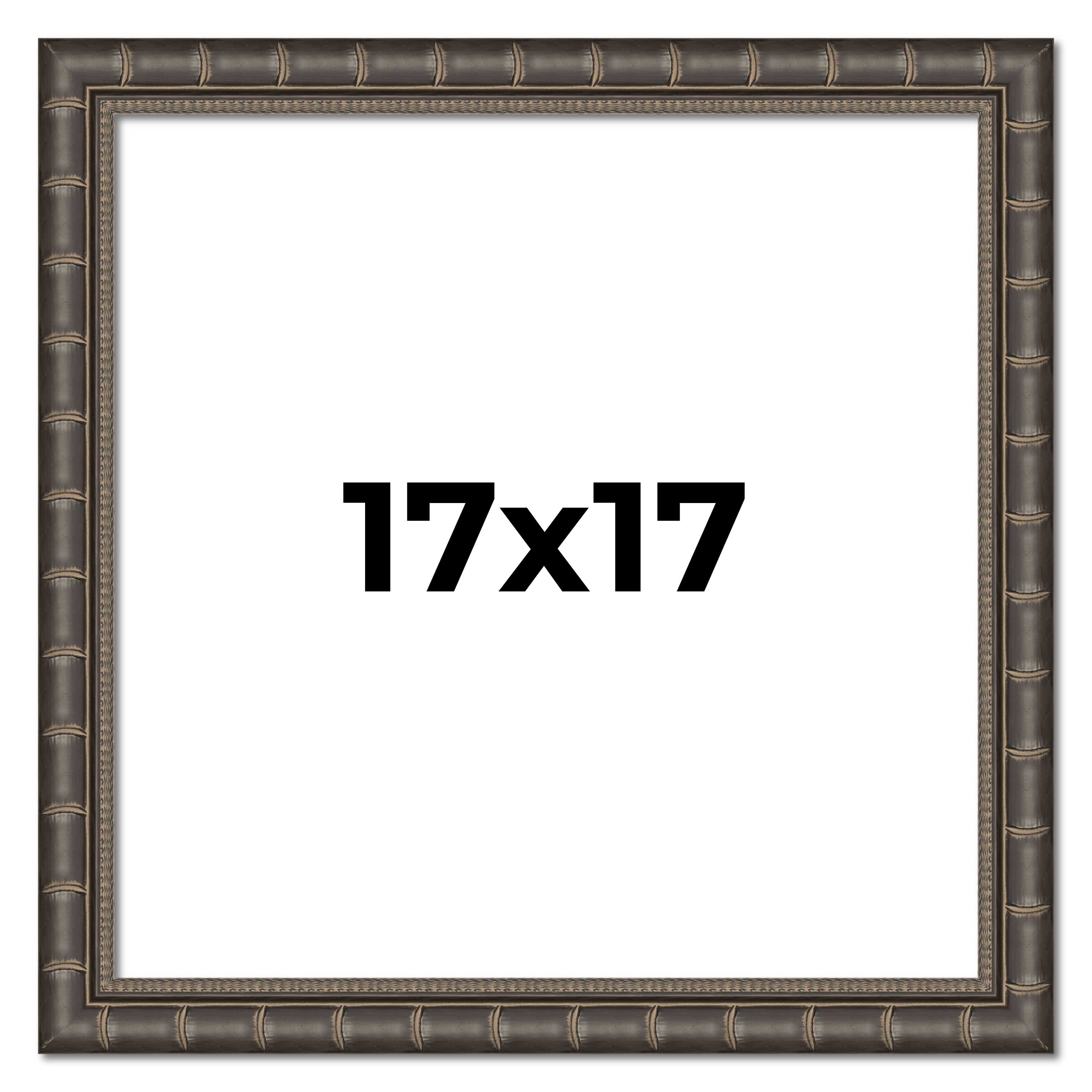 17x17 Frame Black Bamboo Solid Wood Picture Frame Width 1.5 Inches ...