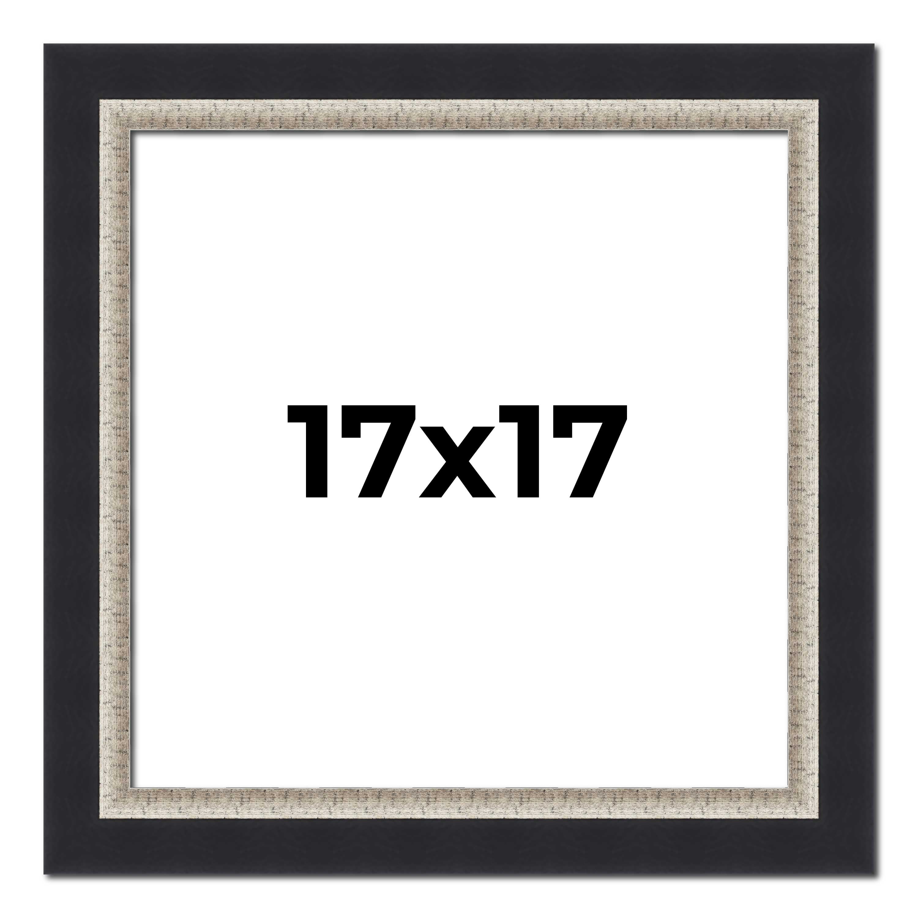 17x17 Frame Black Real Wood Picture Frame Width 2.25 Inches | Interior ...