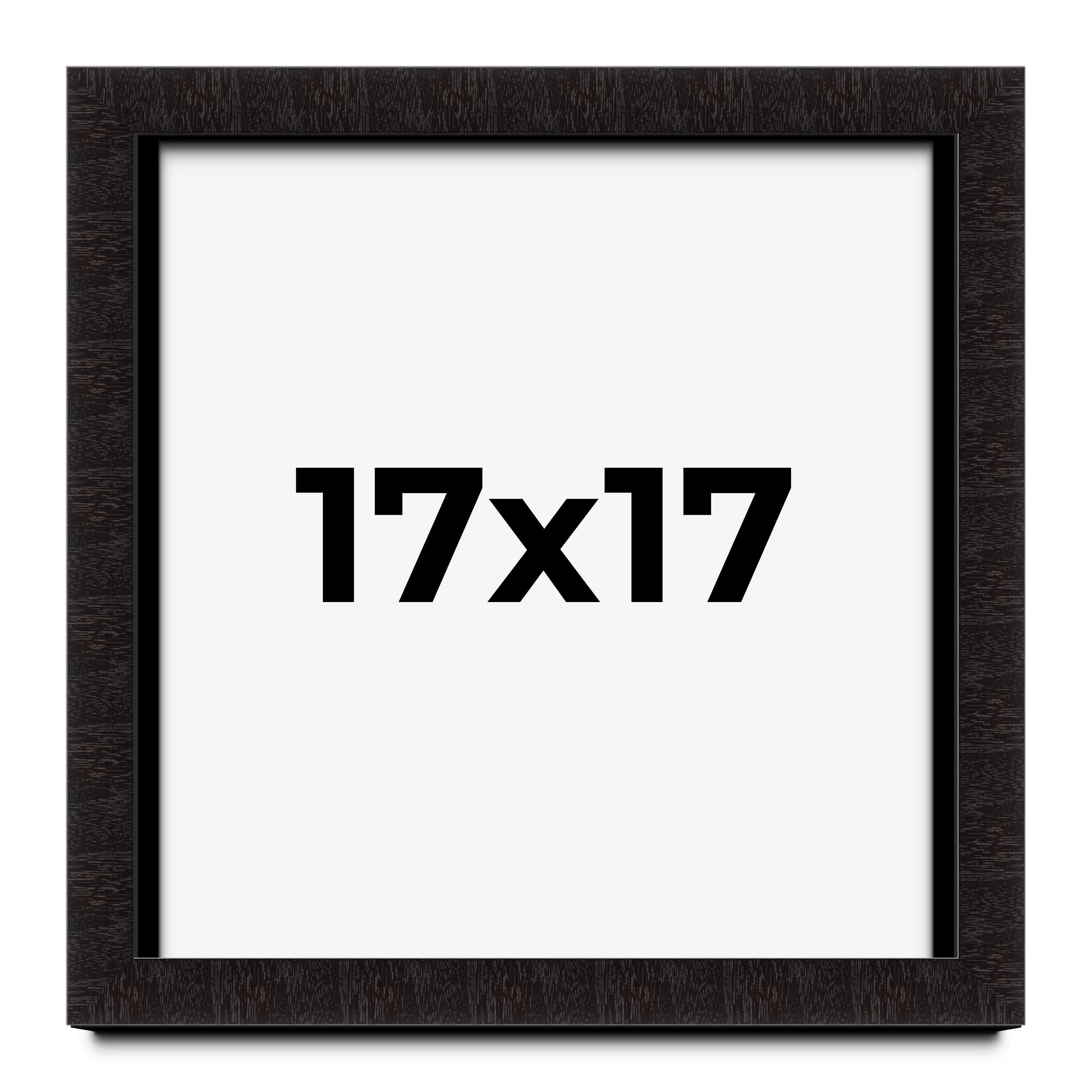 17x17 Shadow Box Black Solid Wood Display Picture Frame | 1 Inch Rabbet ...