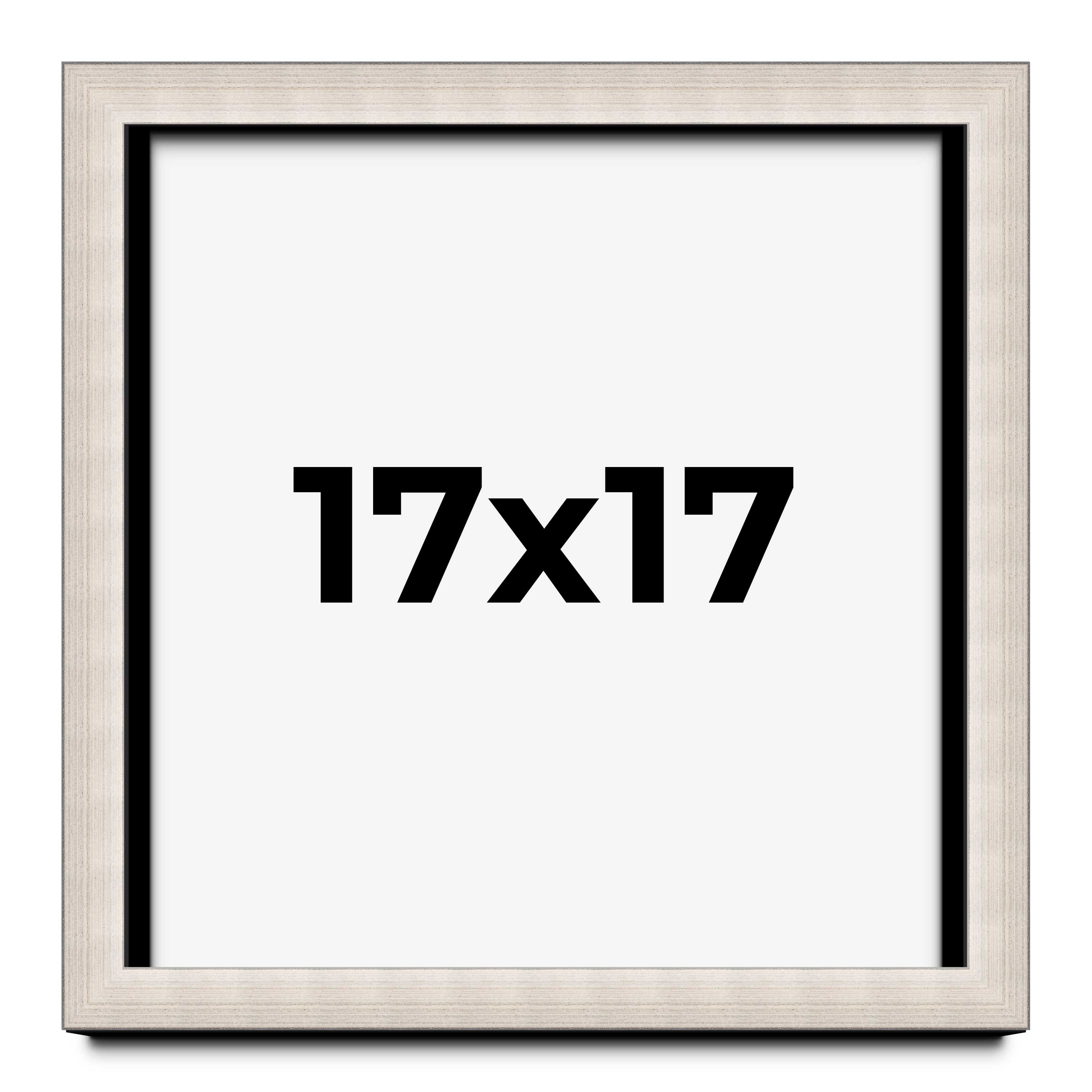 17x17 Shadow Box Brushed Silver | 1.5 Inch Deep | 1.25 Inch Moulding ...