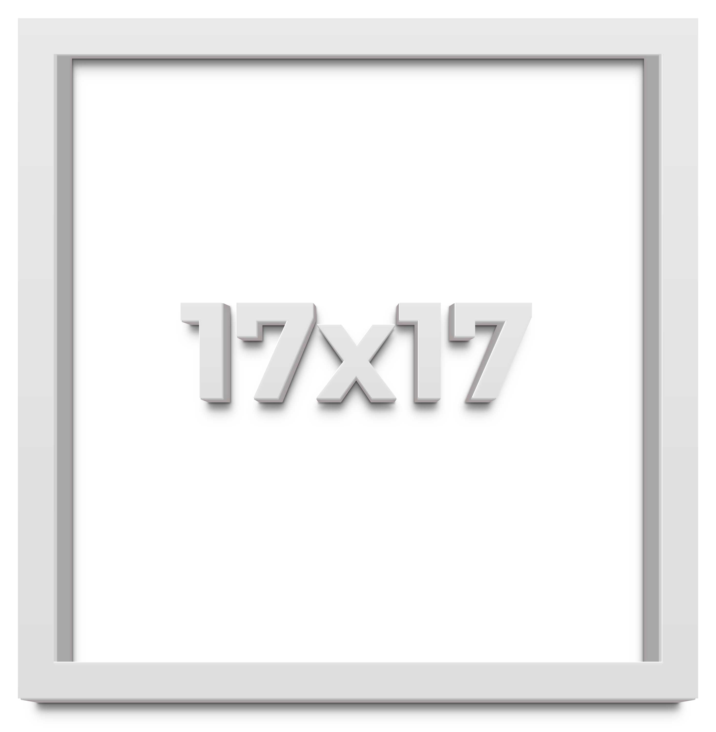 17x17 Shadow Box High Gloss White Display Frame | 1.625 Inches Deep | 1 ...