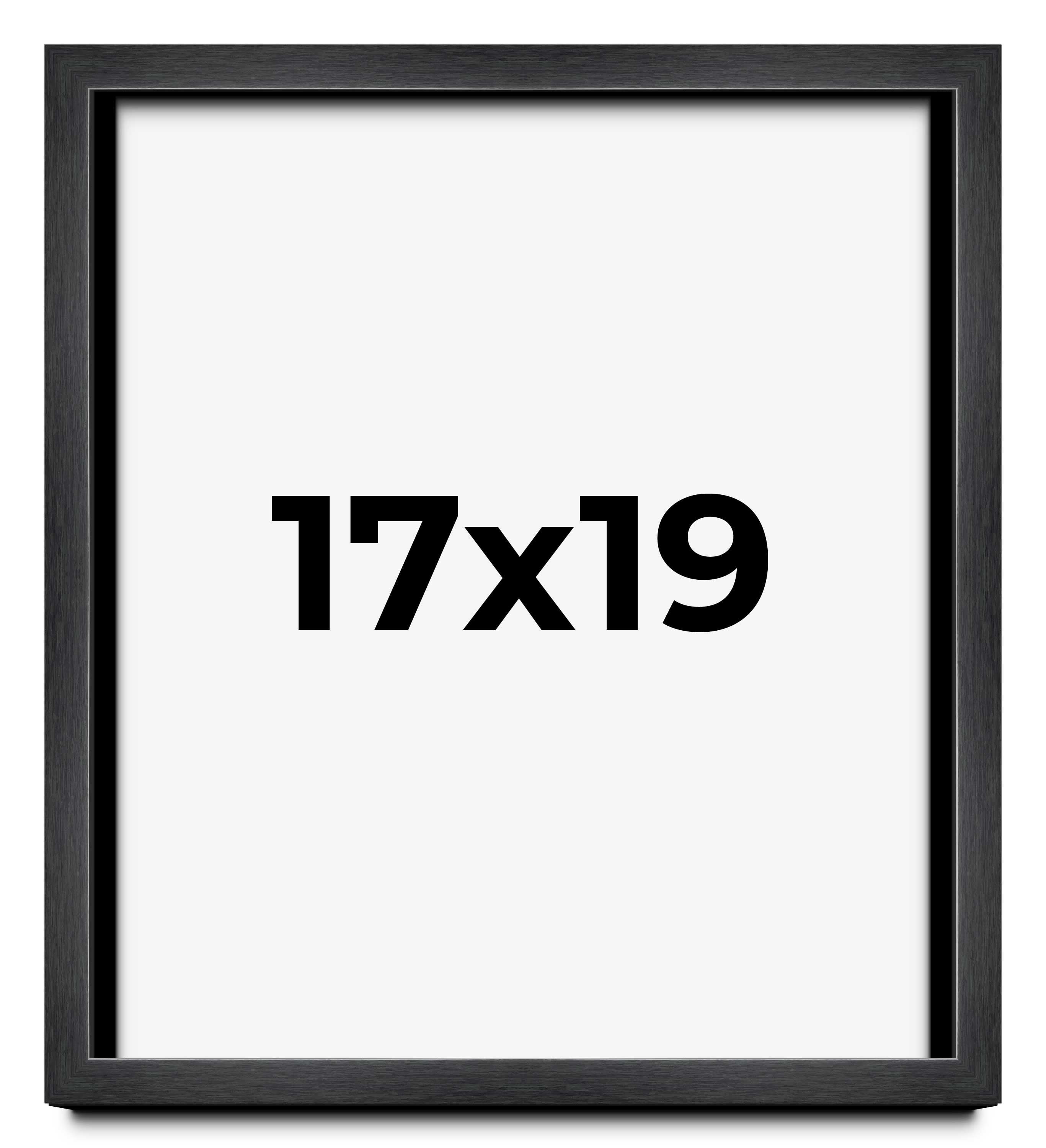 17x19 Frame Black Charcoal Grey Wood Textured Picture Frame | 0.75 Inch ...