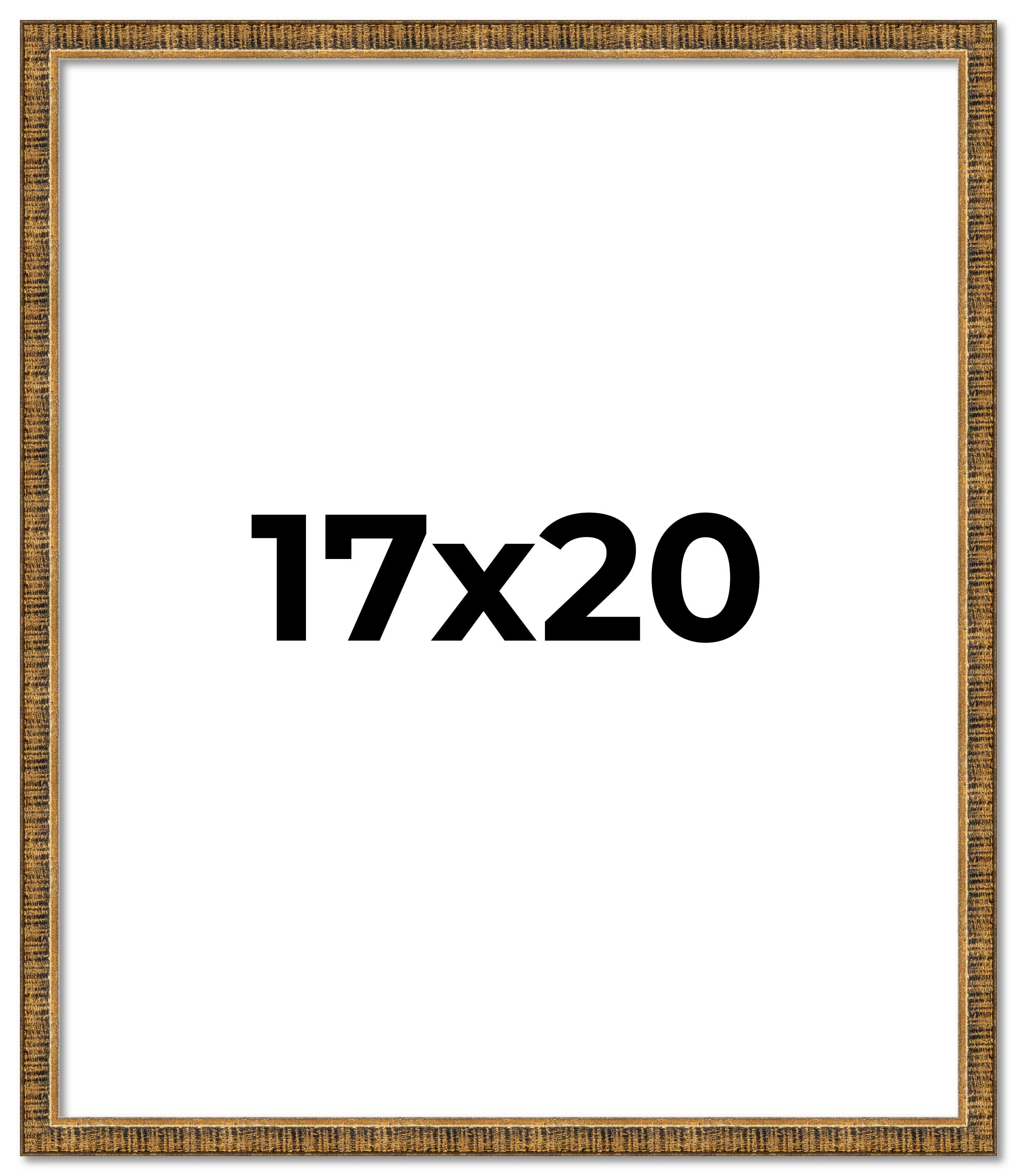 17x20 Frame Gold Kingsley Distressed Solid Wood Picture Frame Width 0. ...