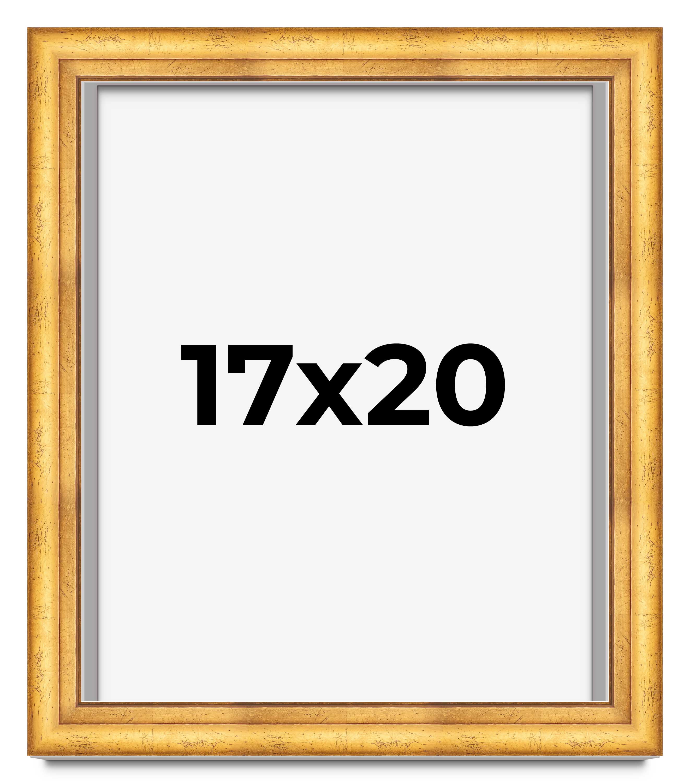 17x20 Shadow Box 1.75" Deep Gold Picture Frame - UV Acrylic, Foam Board ...