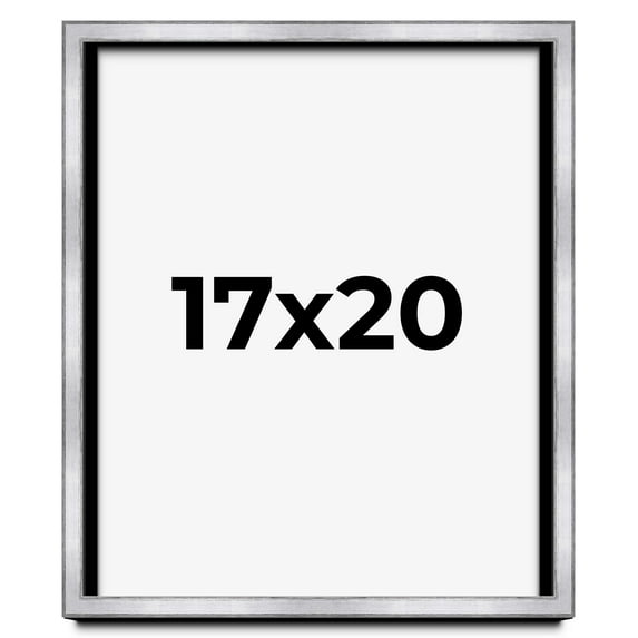 17x20 Shadow Box Frame Silver | 1.375 Inches Deep Real Wood ...