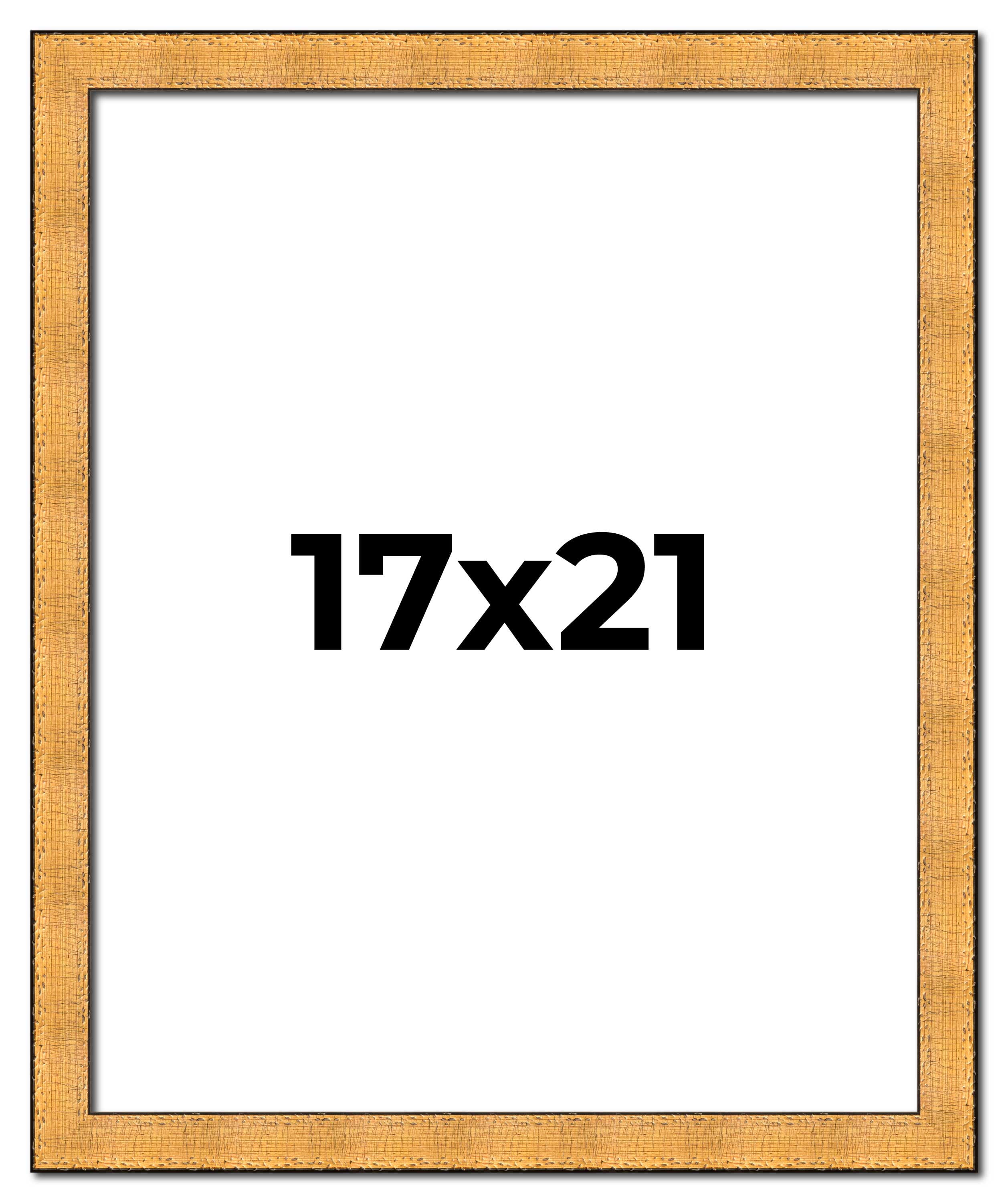 17x21 Frame Gold Rustic Solid Wood Picture Frame | 1.25 Inch Wide ...